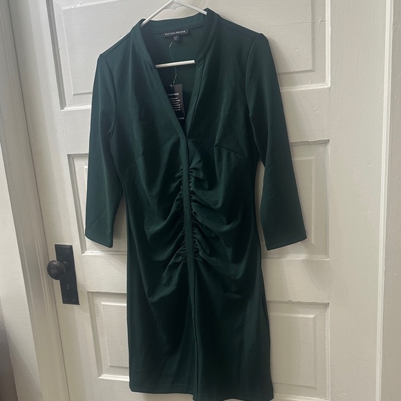 Boston Proper | Dresses | Boston Proper Womens Dark Green Long Sleeve ...